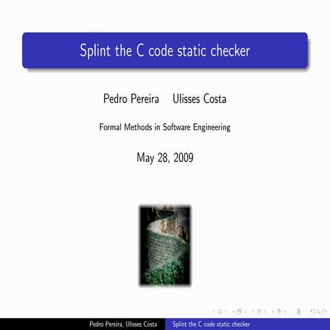 Splint The C Code Static Checker Ppt 2919