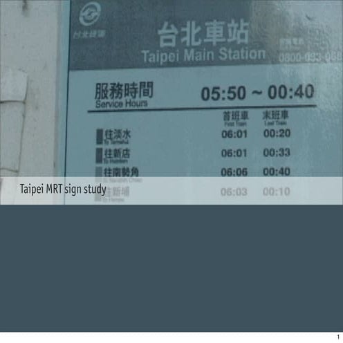 Taipei MRT Signage Study | PPT