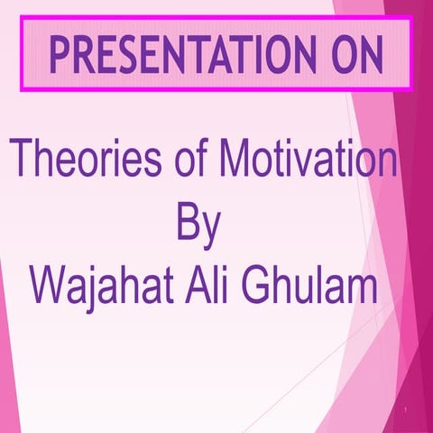 Theories of Motivation | PPT