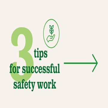 3 tips for successful safety work | PPT