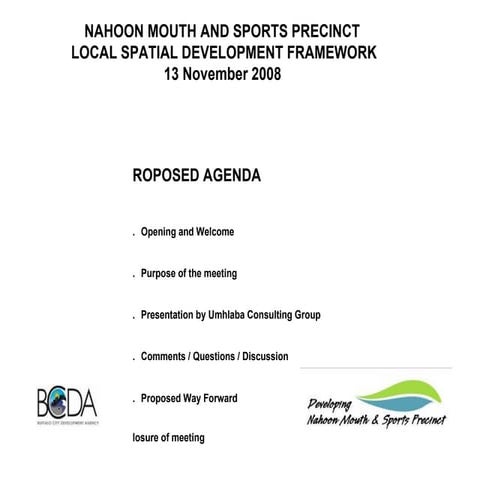 Nahoon Local Spatial Development Framework | PPT