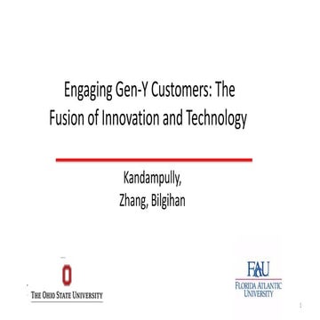 Engaging Gen-Y Customers: The Fusion of Innovation and Technology | PDF