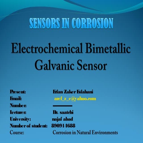 Electrochemical Bimetallic Galvanic Sensor | PPT