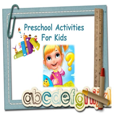 Preschool Activities for Kids | PPT