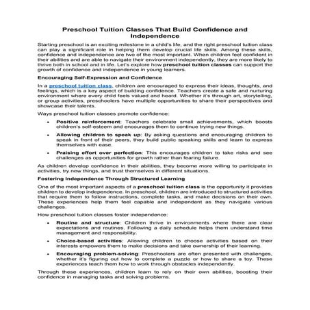 Preschool Tuition Classes That Build Confidence and Independence.pdf