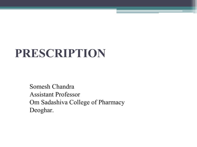 Prescription.ppt