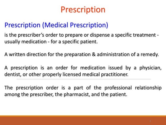 Writing a prescription (pharmacology practical class) | PPT