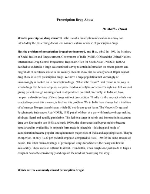 prescription drug abuse | PPT