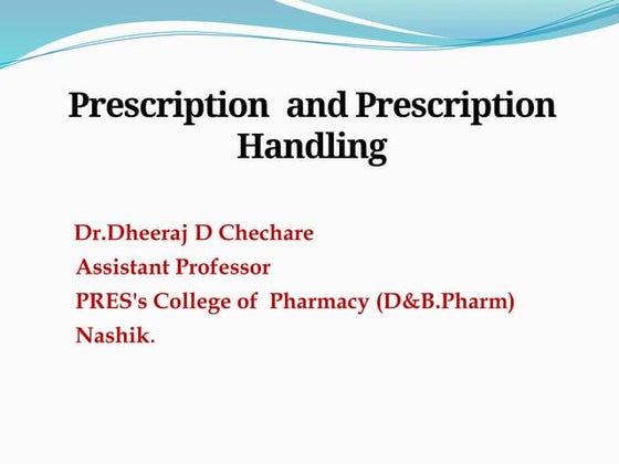 Dispensing pharmacy | PPT