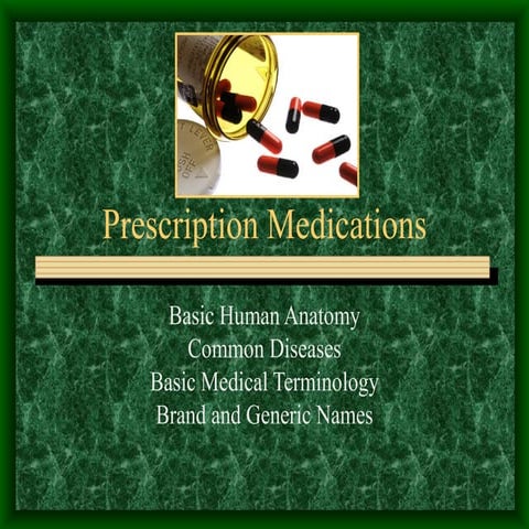 Prescription medications | PPT