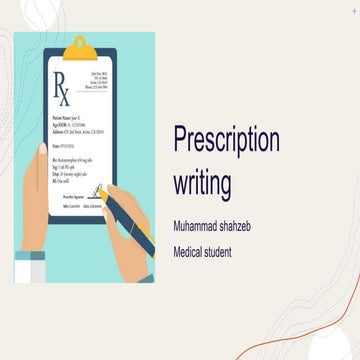 Prescription writing medicine | PPTX