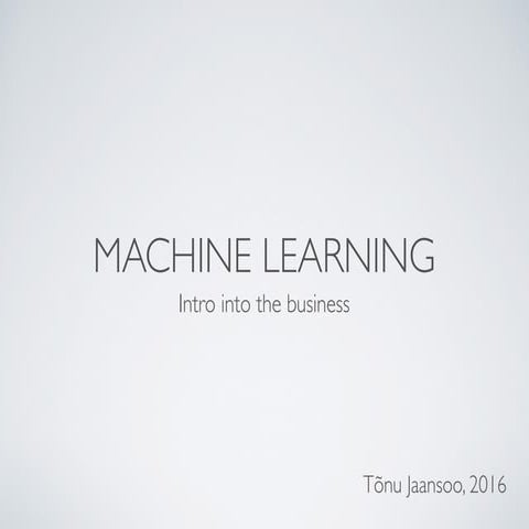 Machine Learning Intro Pdf Computing Technology And Computing