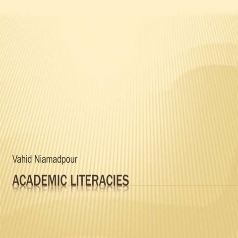 Academic Literacies | PPTX