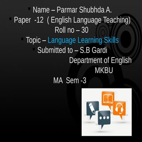 Language Learning Skills | PPT