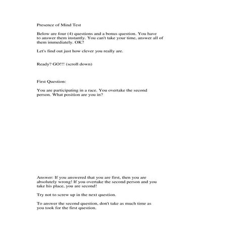 Presence of mind | PDF