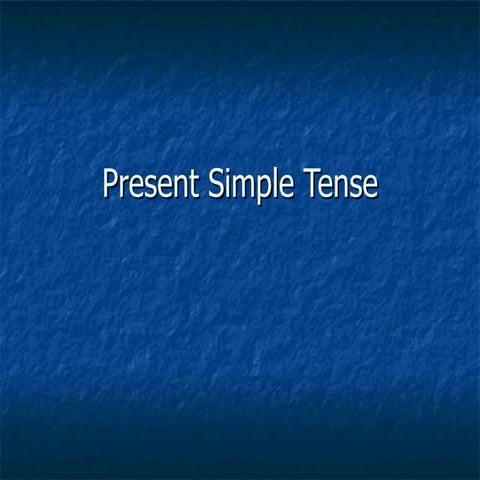 Present simple tense | PPT