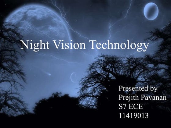 Seminar on night vision technology ppt | PPTX