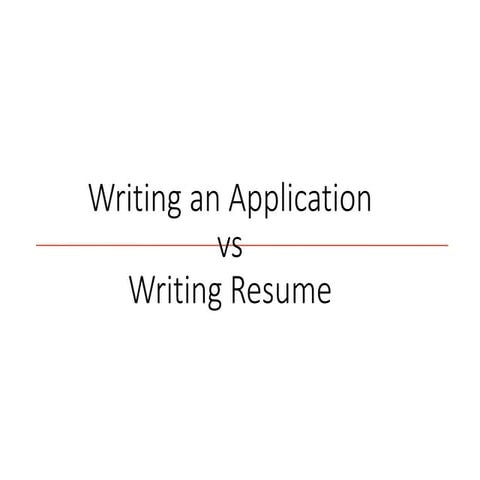 Writing an application letter | PPTX