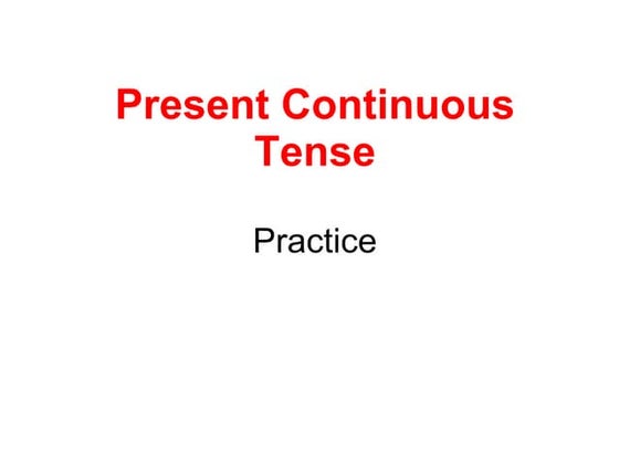 Past and Present Tenses | PPT