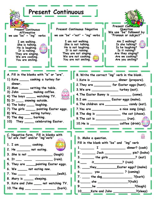 present continuous | PDF