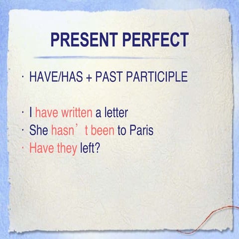 Present Perfect | PPT