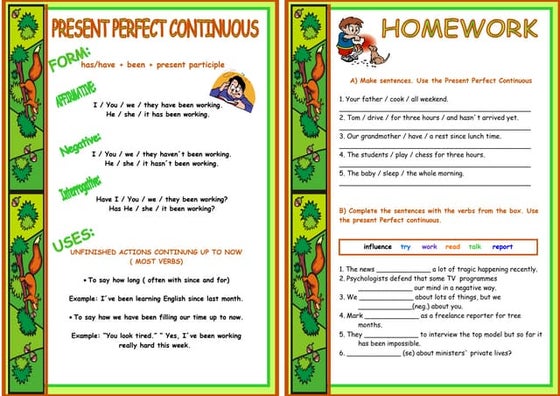 Present perfect and present perfect continuous exercise | PDF