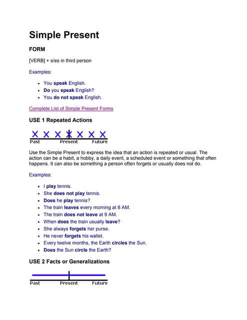 Simple Present Tense | PPT