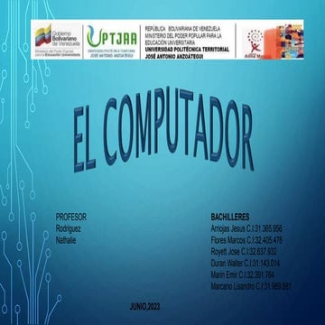 El computador | PPTX