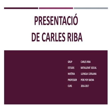 Presentació carles riba | PDF