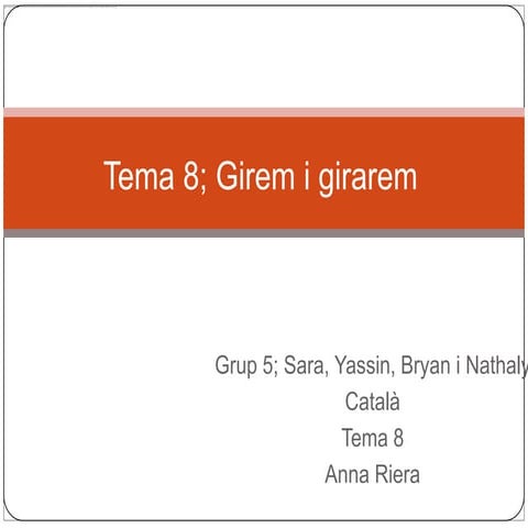 2 ESO Presentació català unitat 8 | PPT