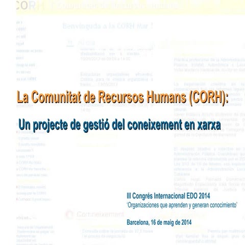 Presentació CORH Congrés EDO 160514 def | PPT