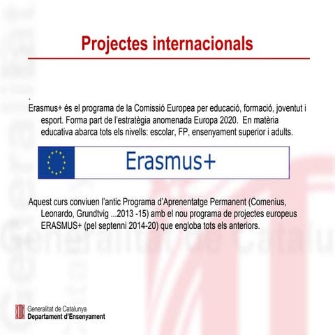 Presentació-esquema general Erasmus+ | PPT