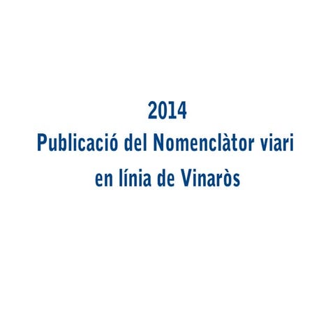 El Nomenclàtor Viari de Vinaròs | ODP