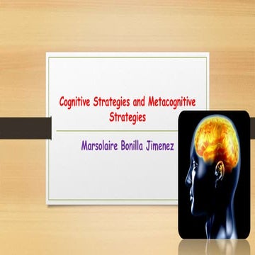 COGNITIVE AND METACOGNITIVE ESTRATEGIES | PPT