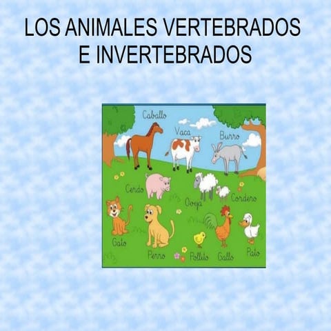 Presentación: Animales vertebrados e invertebrados | ODP