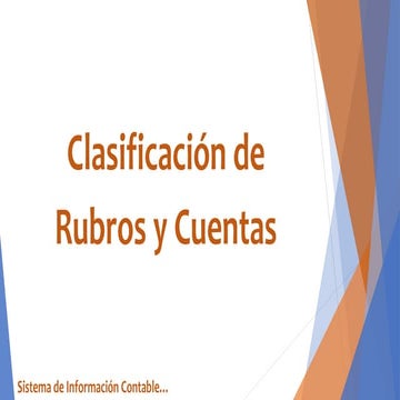 Rubros y cuentas | PPTX
