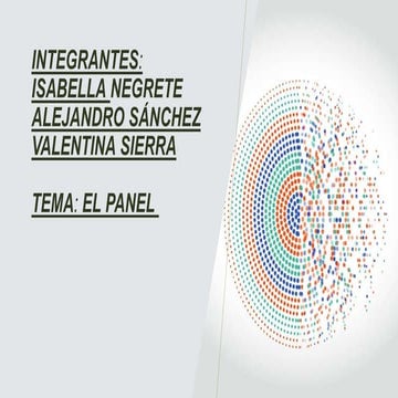 el panel, elementos y caracteristicas y ejemplos | PPTX