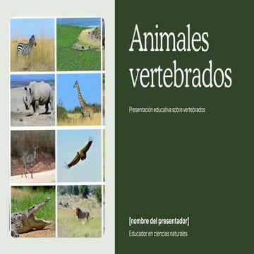 Los animales vertebrados - Educación Secundaria - ¡Presentación creada ...