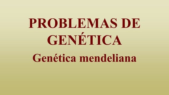 28 Problemas Resueltos De Genética | PDF