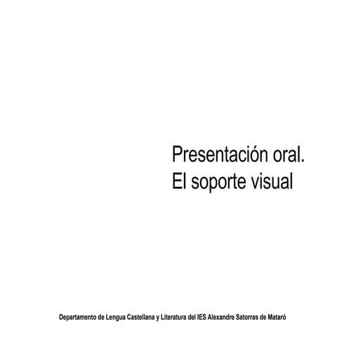 Presentación oral | PPT