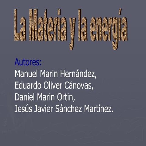 La materia y la Energía | PPT