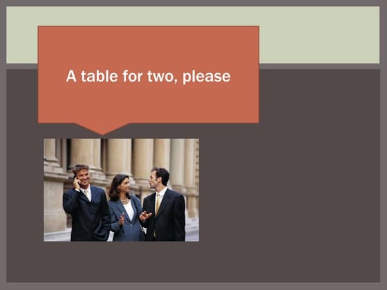 Sequence Of Service- Restaurants | PPT