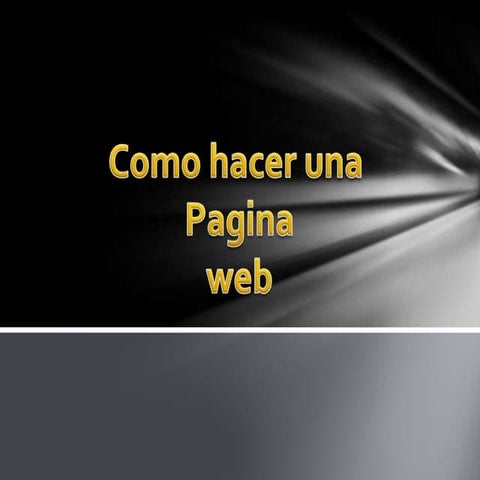 crea tu pagina web | PPT