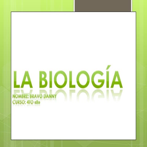 campodeestudiodelabiología ramas de la biologia | PPTX