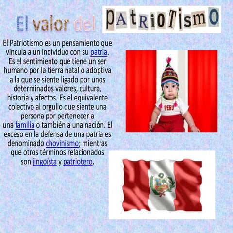 El patriotismo | PPT