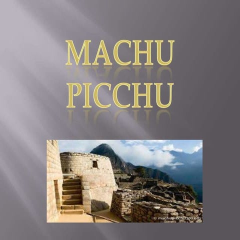 Machu picchu | DOC