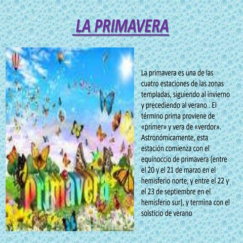Características De La Primavera 🙌👇🎉 Lee Aquí 🎉👇🙌