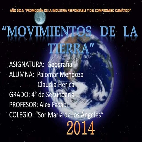 Movimientos de la Tierra | PPTX