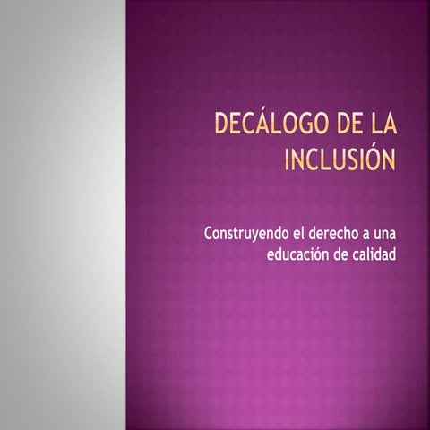 Decálogo de la inclusión | PDF
