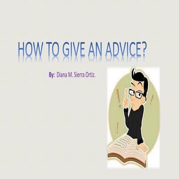 How to give an advice? | PPT